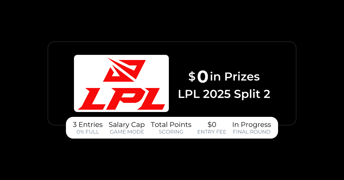 LPL 2025 Split 2 | LoL Fantasy, play fantasy League of Legends for free online with friends